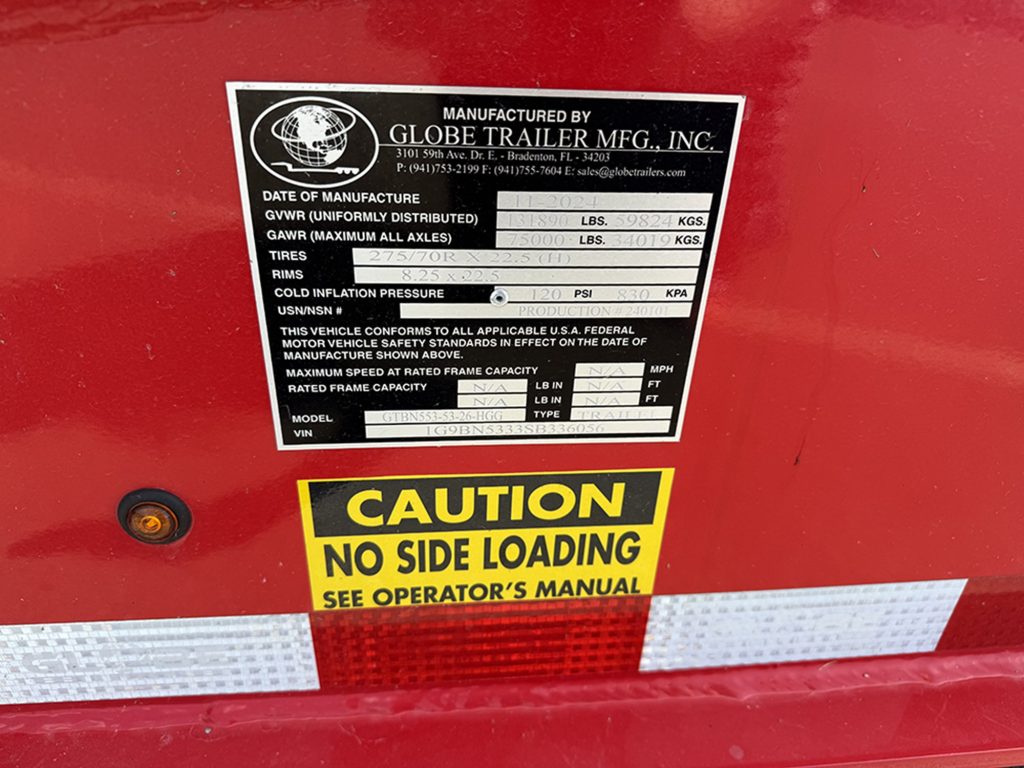 2025 GLOBE LOWBOY - Excel Trailers